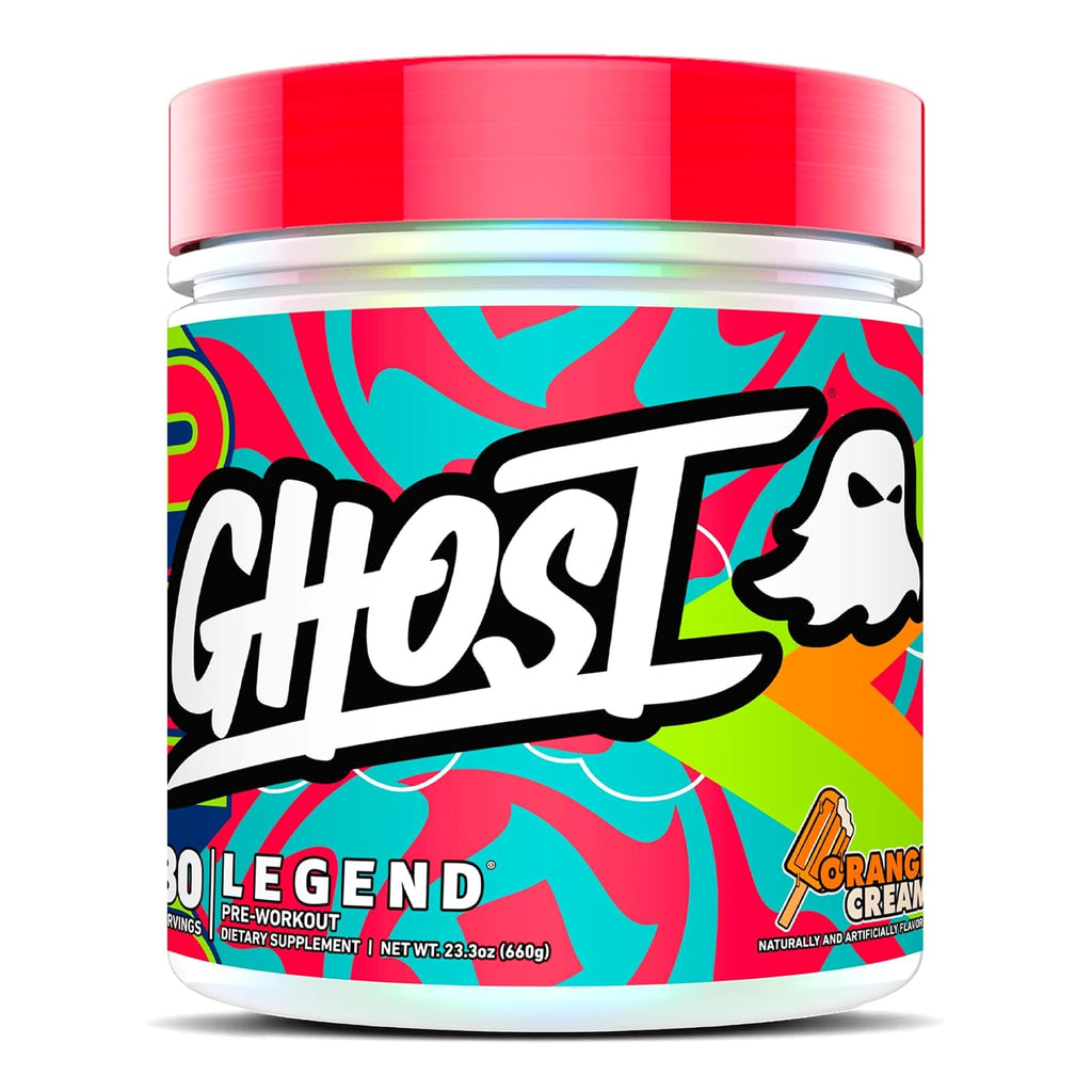 GHOST pre-workout powder orange cream