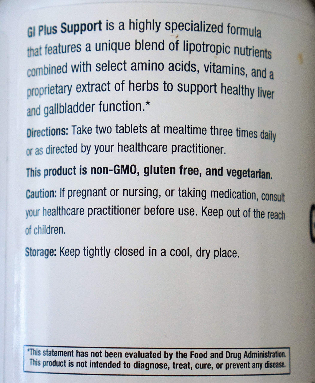 GI Plus Support milk thistle tablets
