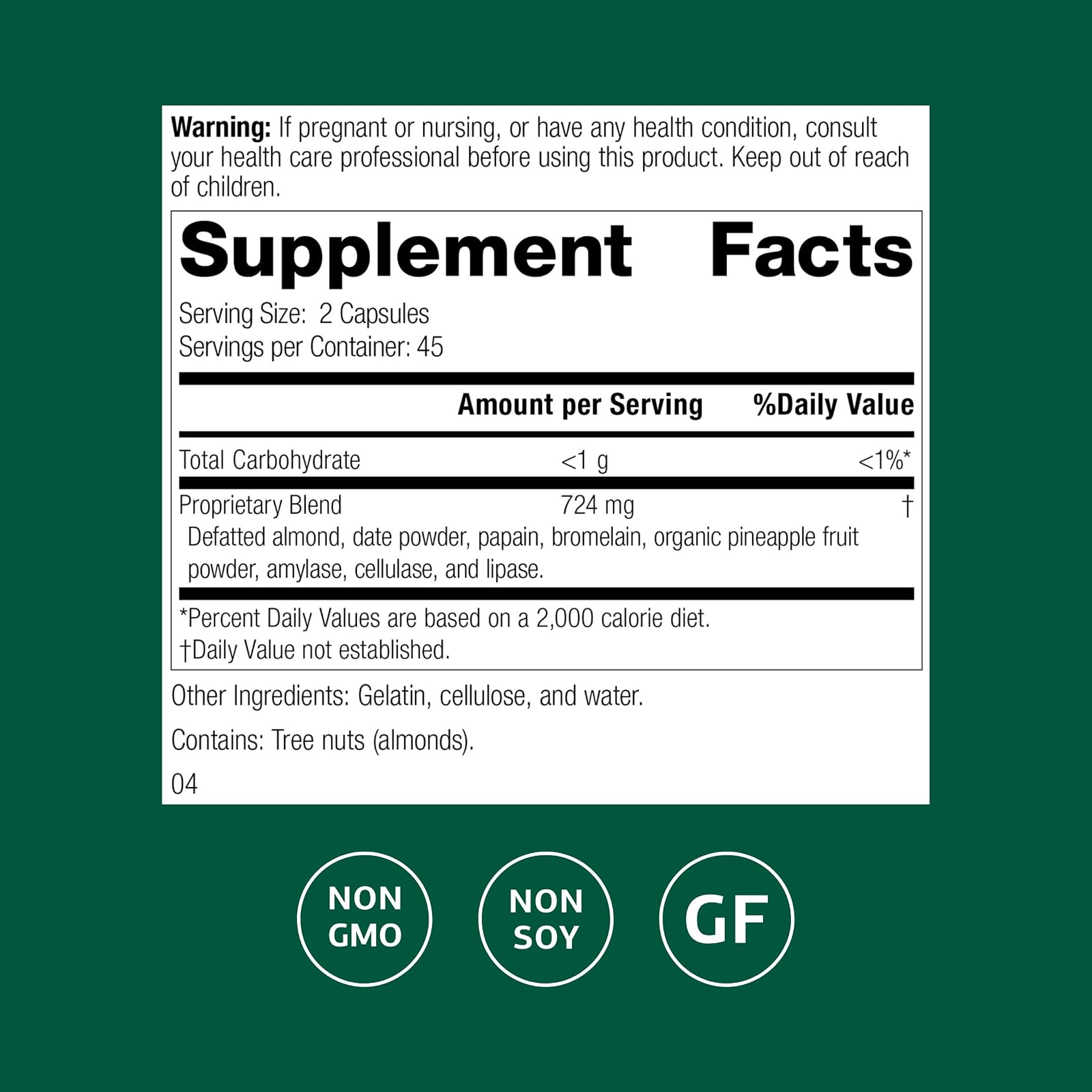 GI support with digestive enzymes