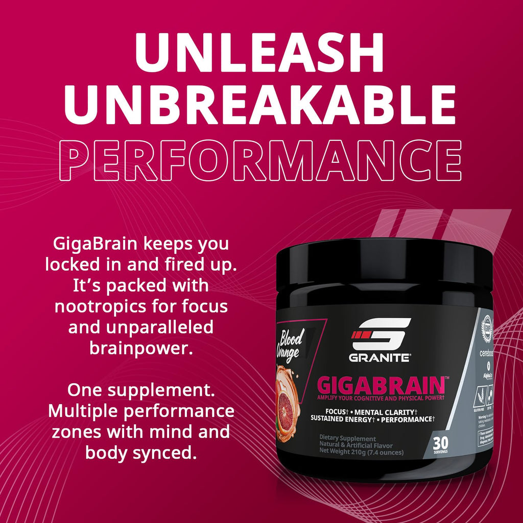 GigaBrain pre-workout for enhanced focus