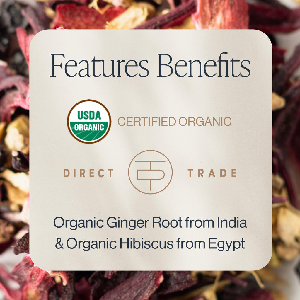 ginger and hibiscus elderberry tea