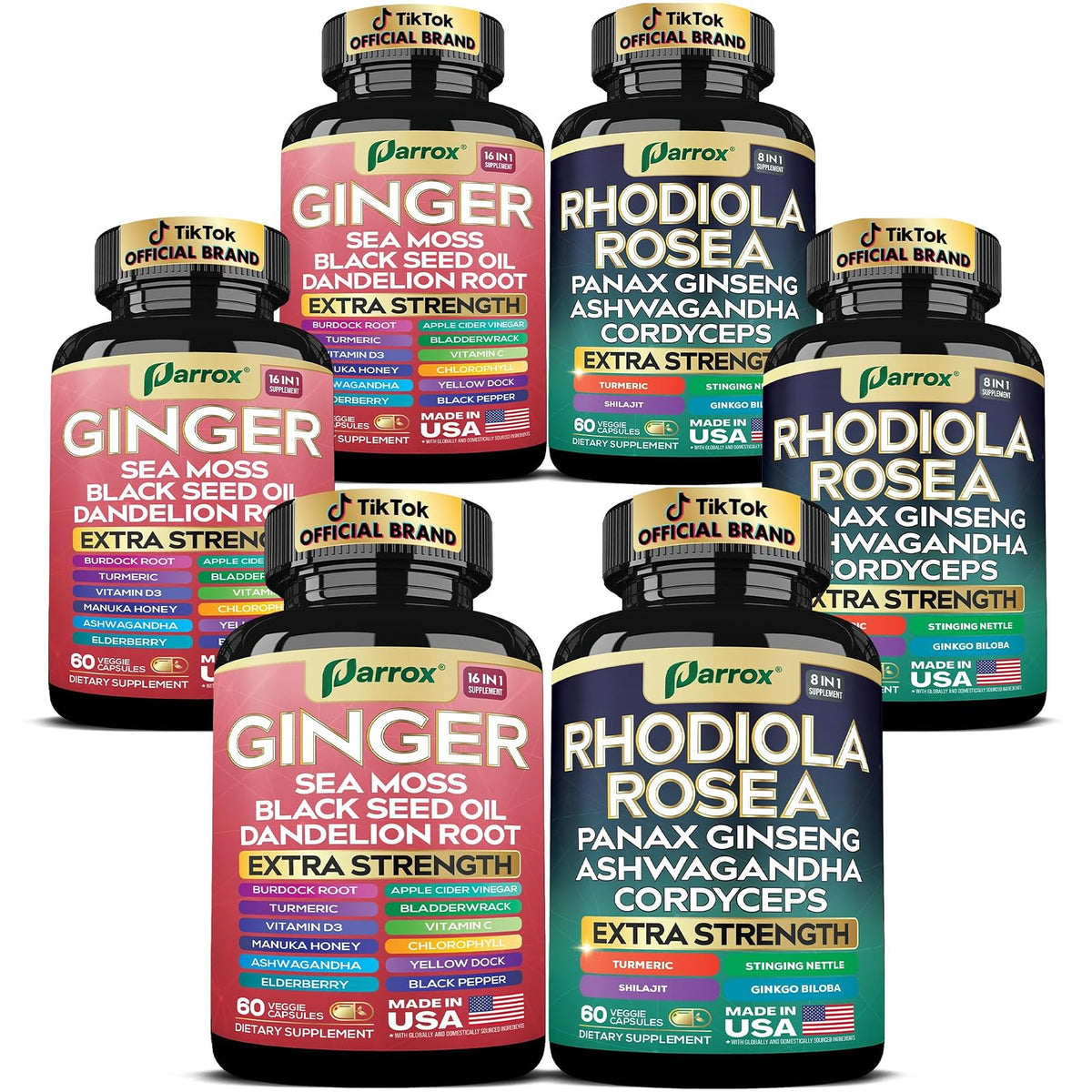 Ginger and Rhodiola Rosea multivitamins