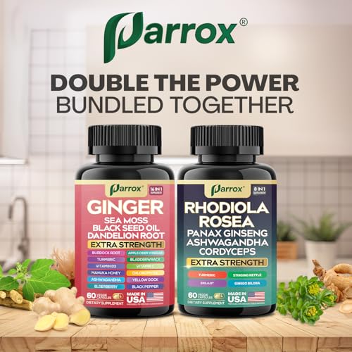 Ginger and Rhodiola Rosea wellness bundle