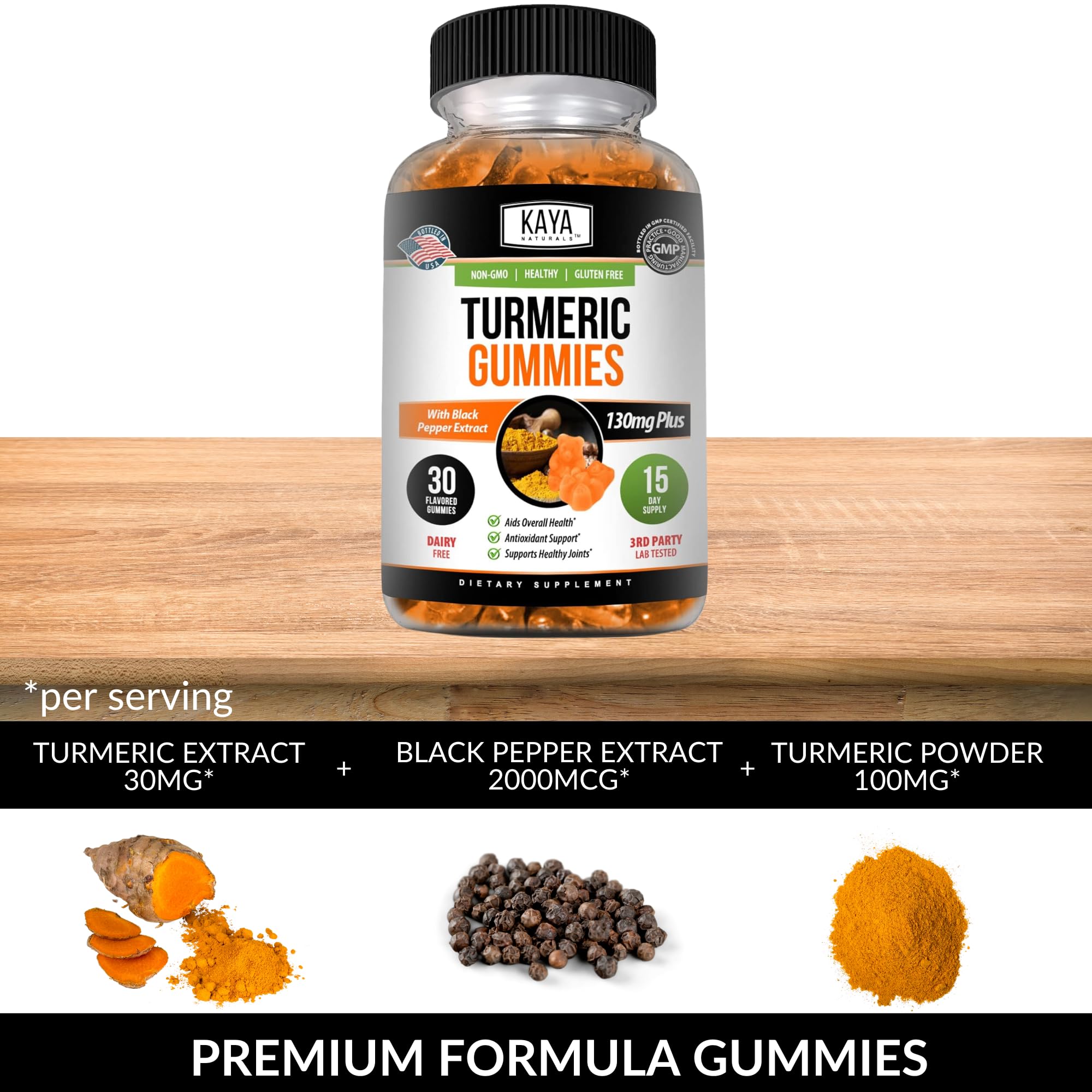 Ginger and turmeric gummies for inflammation