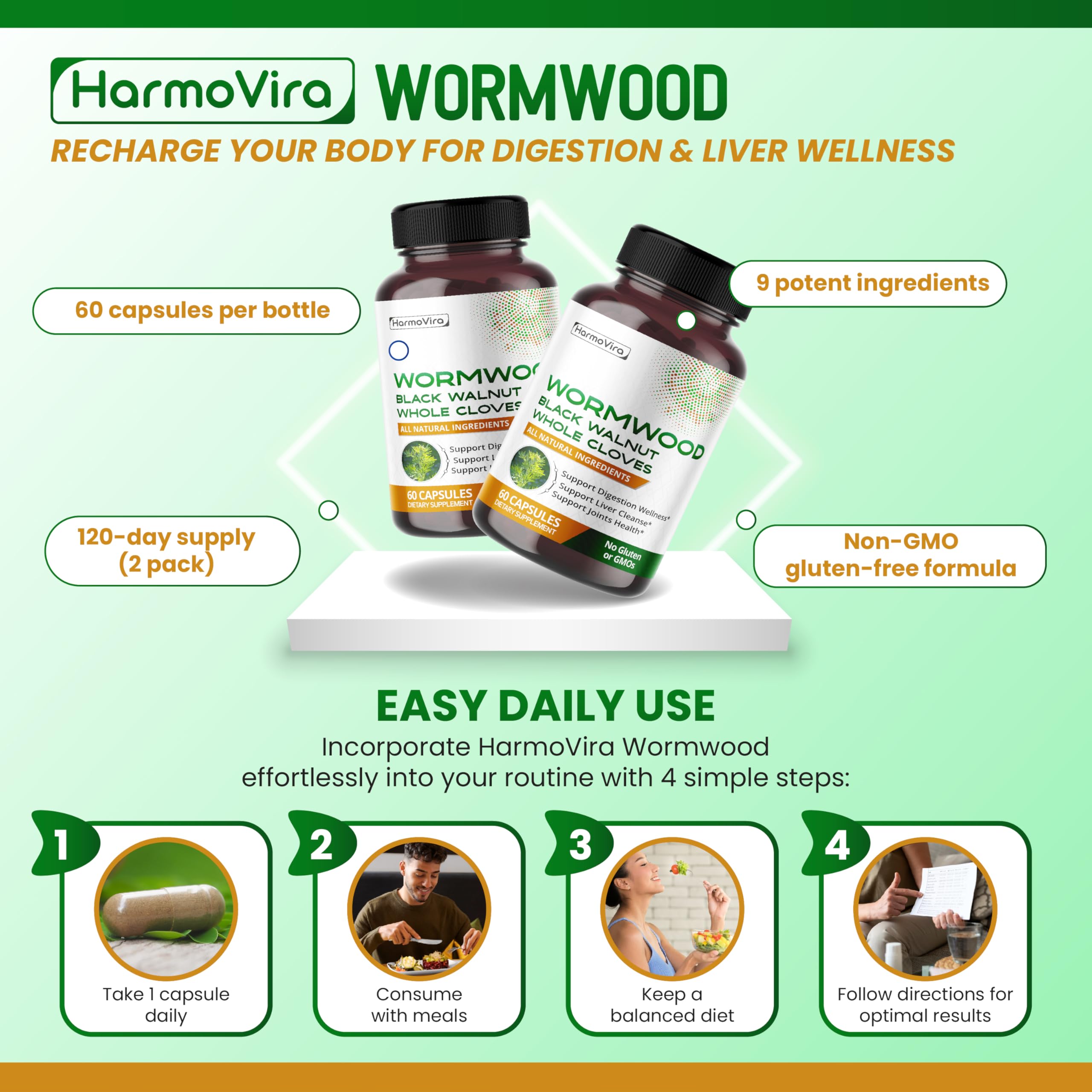 Ginger and wormwood for holistic health