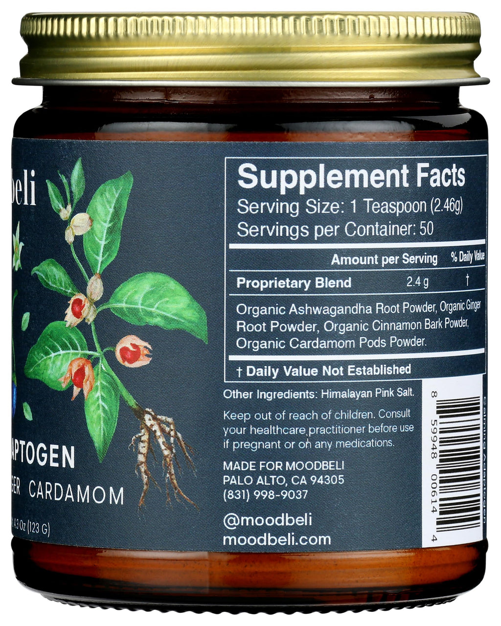 Ginger-based supplement for calming effects