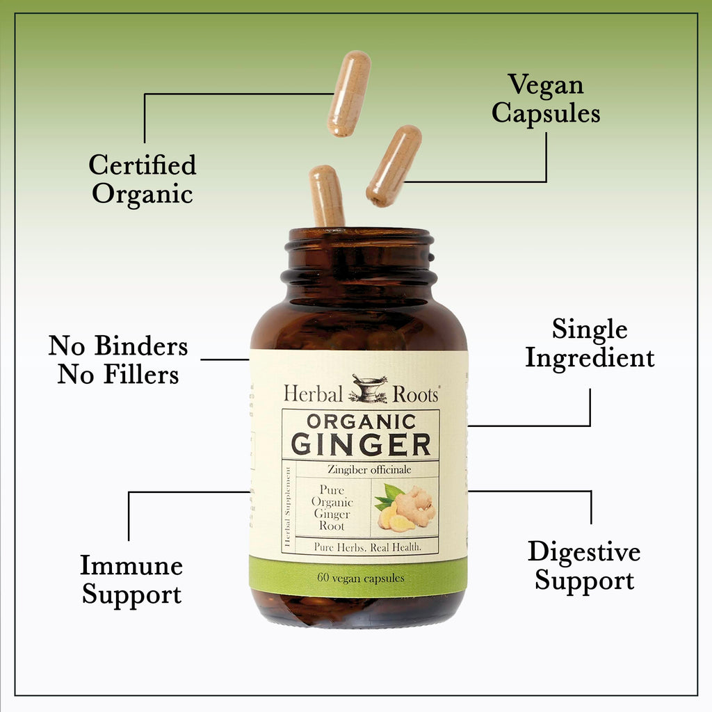 Ginger capsules for digestive comfort