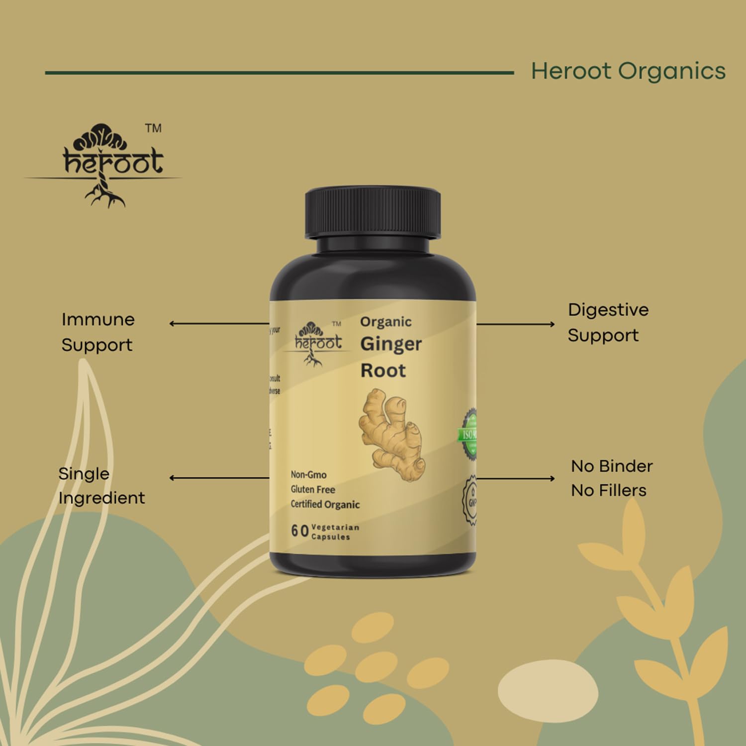 Ginger capsules for energy boost