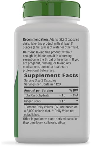 Ginger capsules for natural relief