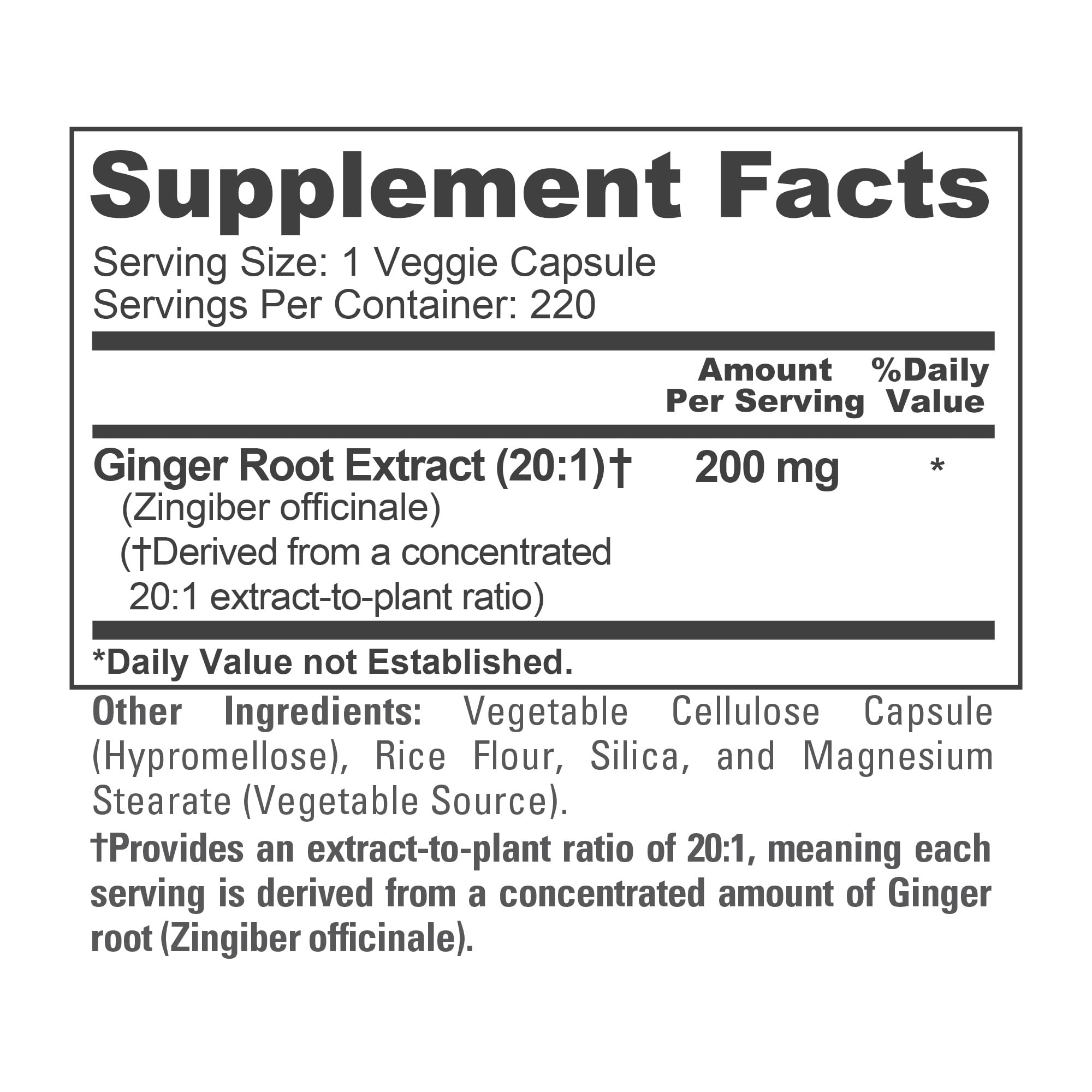 Ginger capsules for soothing stomach discomfort