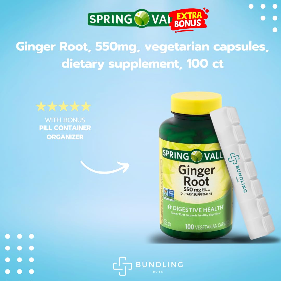 Ginger capsules with bonus organizer