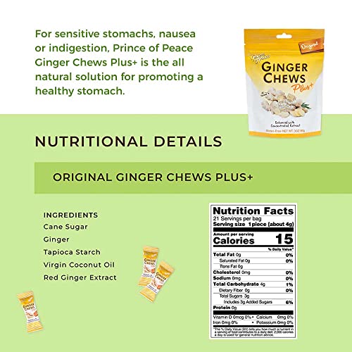 ginger chew for soothing stomach discomfort