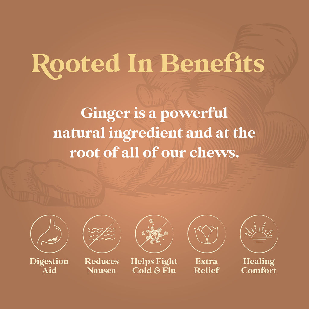 Ginger chews to soothe upset stomach