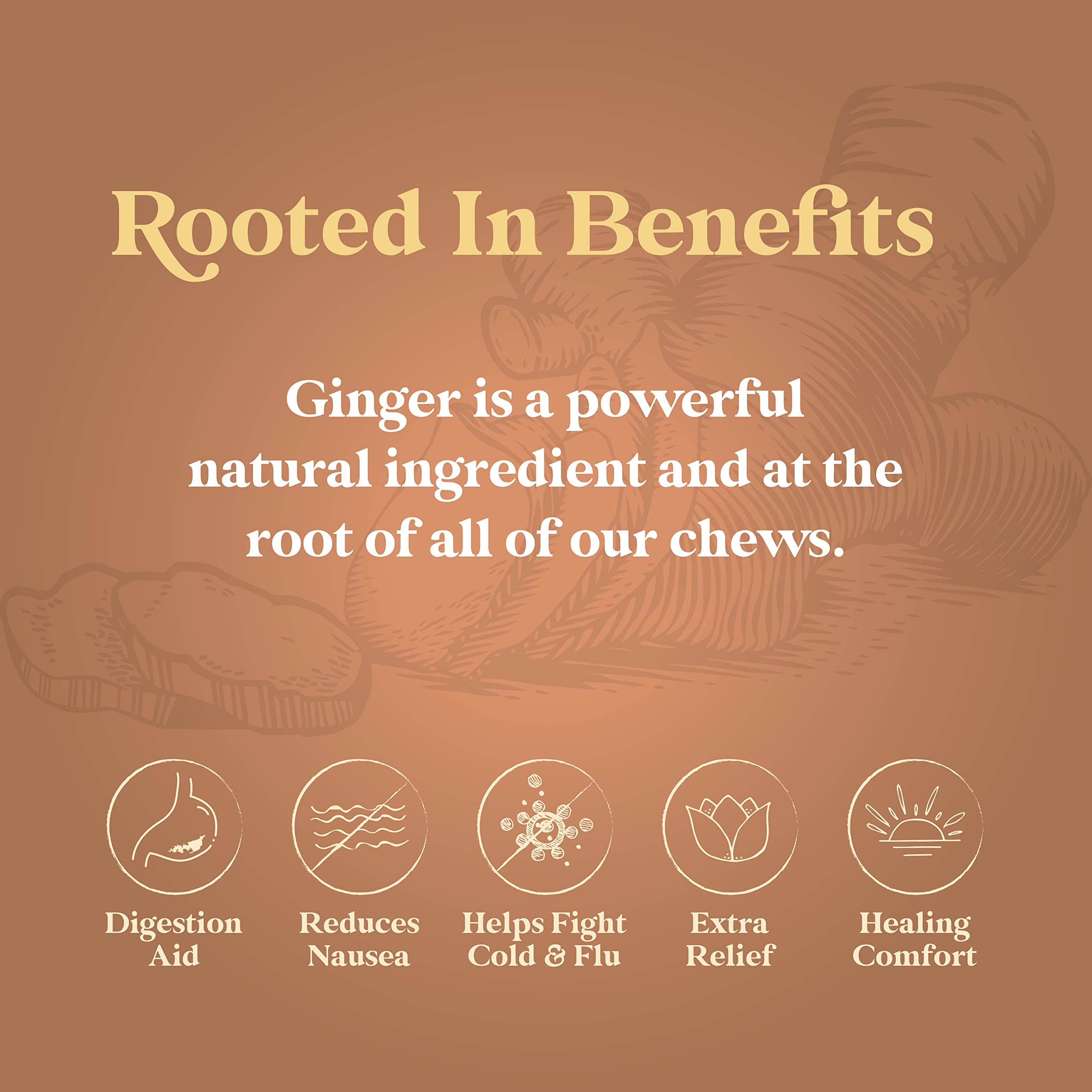 Ginger chews to soothe upset stomach
