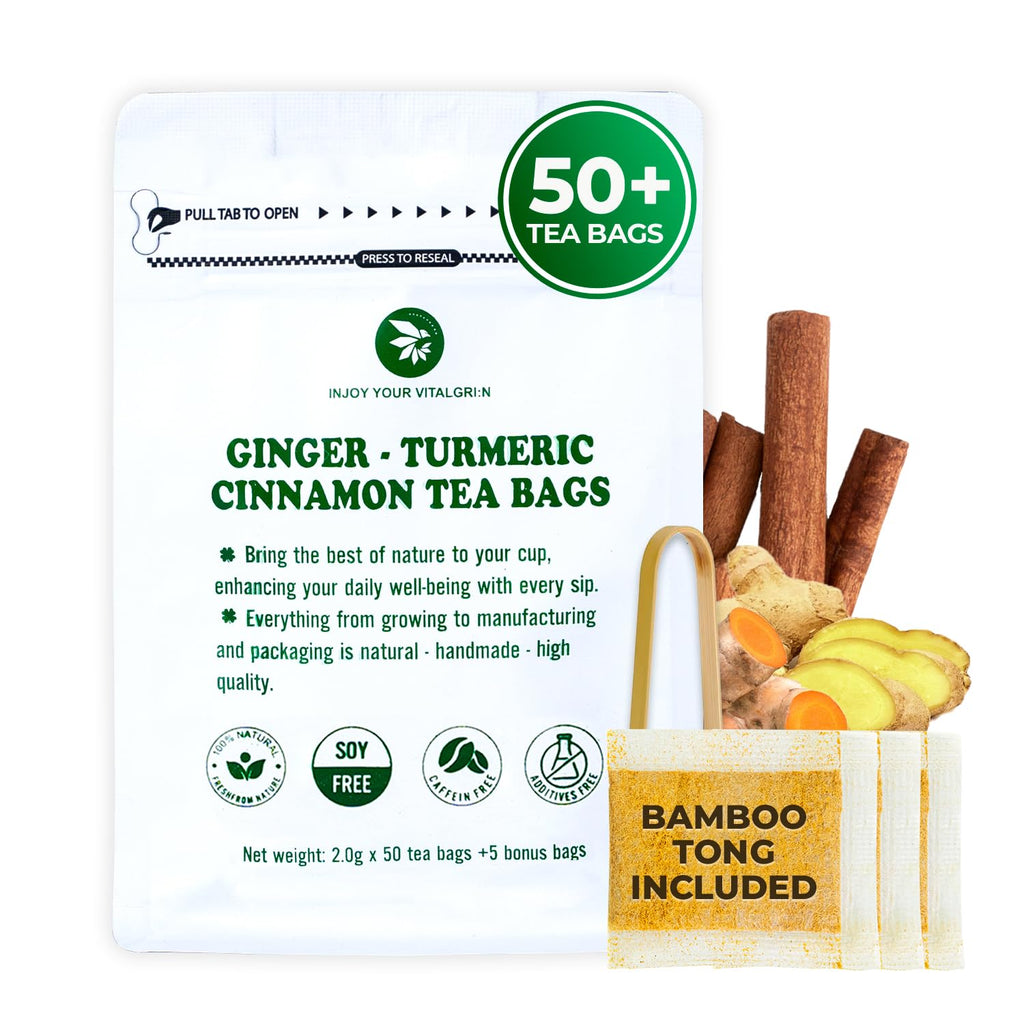 Ginger cinnamon turmeric tea bags