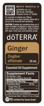 ginger essential oil for aromatic experiences