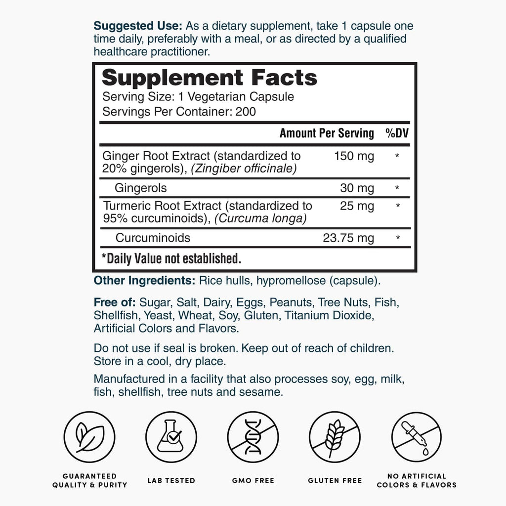 Ginger extract for energy boost