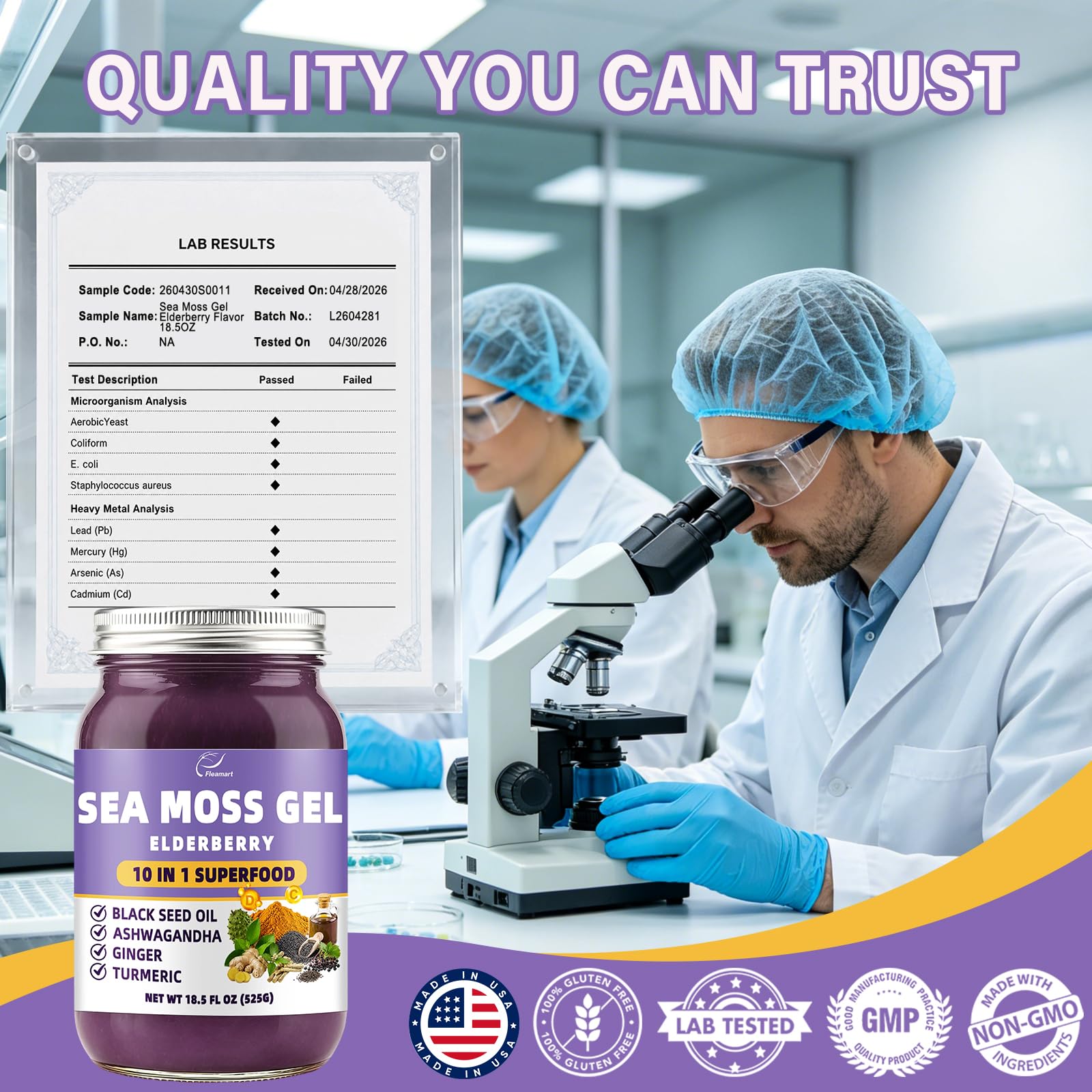 ginger flavored sea moss preserves