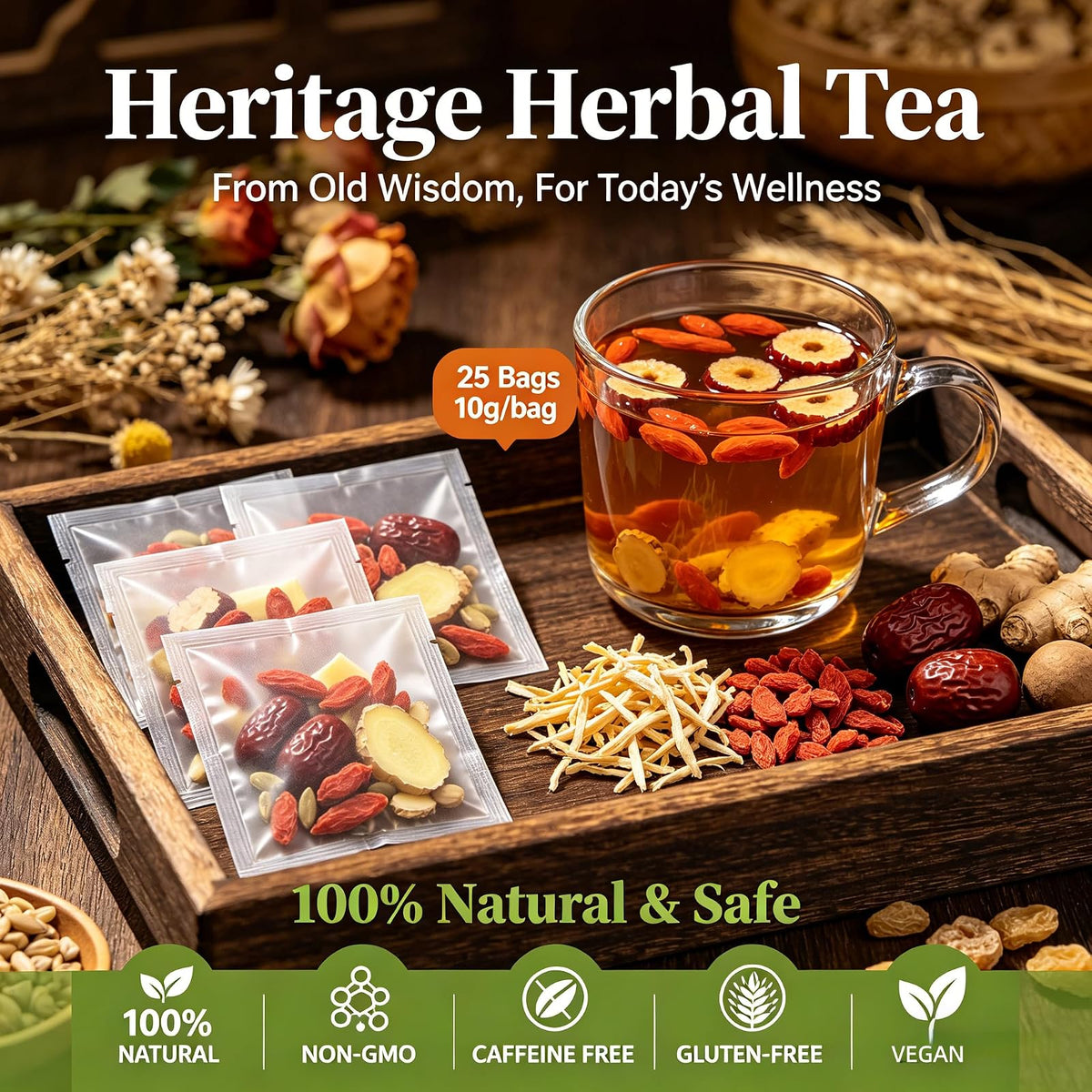 Ginger goji berry tea benefits