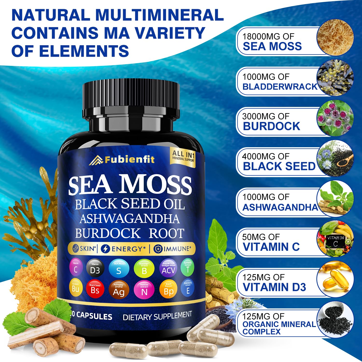ginger infused blended vitamin supplements
