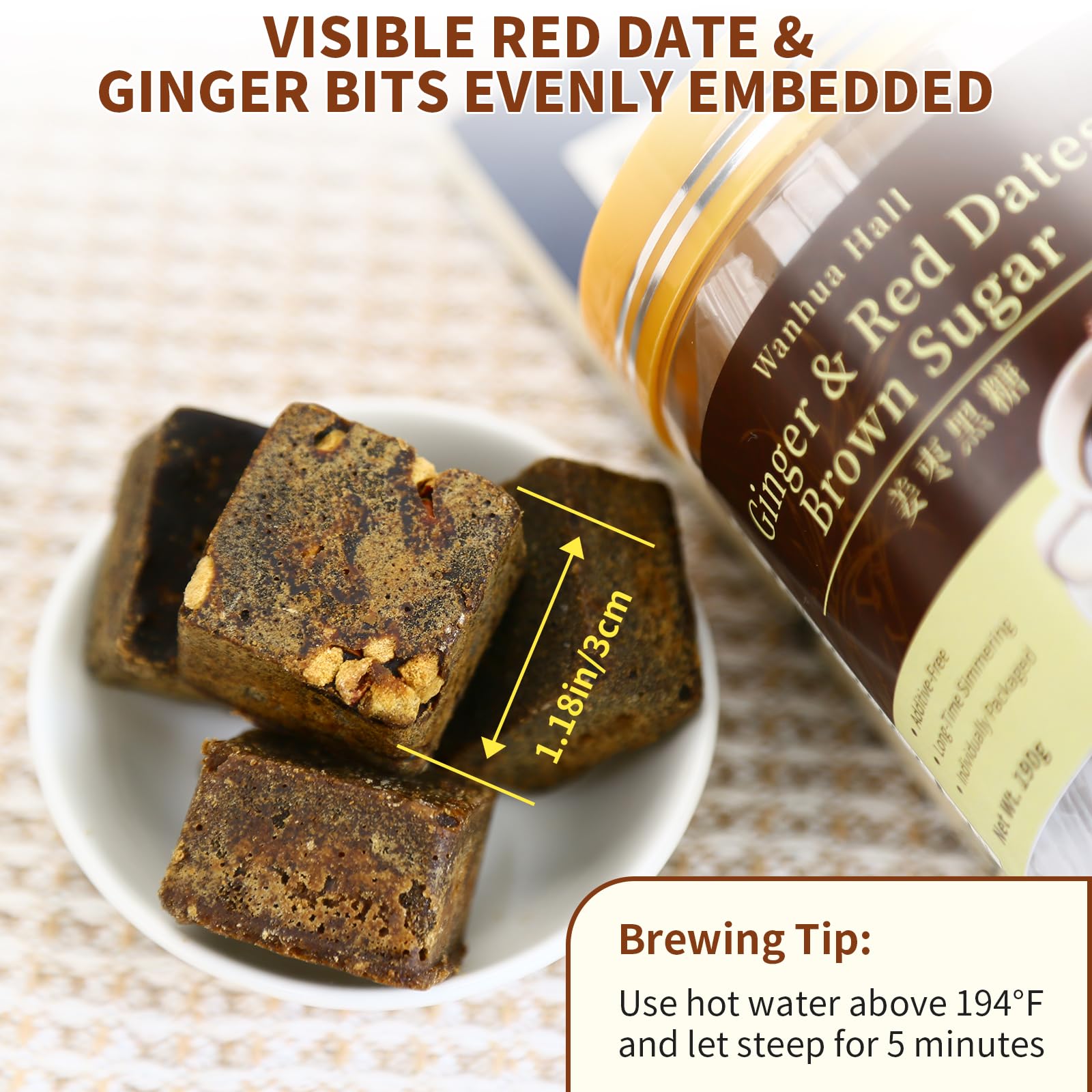 ginger infused dark brown sugar