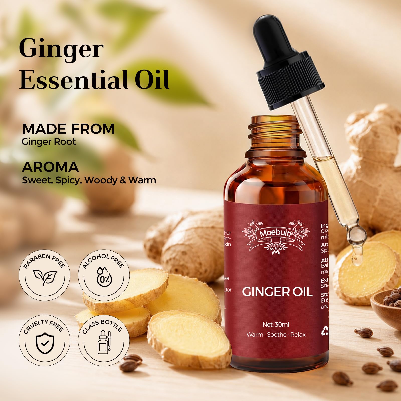 ginger oil for soothing tea