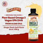 Ginger peach flavour omega 3 supplement