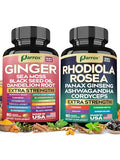 Ginger Rhodiola Rosea herbal duo
