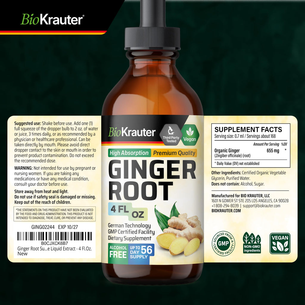 ginger root drops for vitality