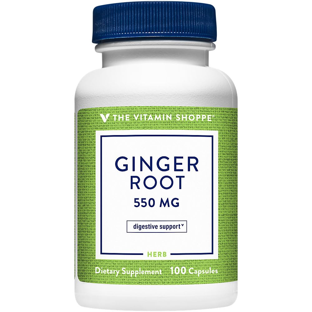 ginger root herbal supplement capsules