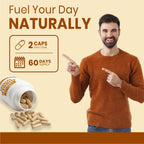 Ginger root vegan capsules for energy
