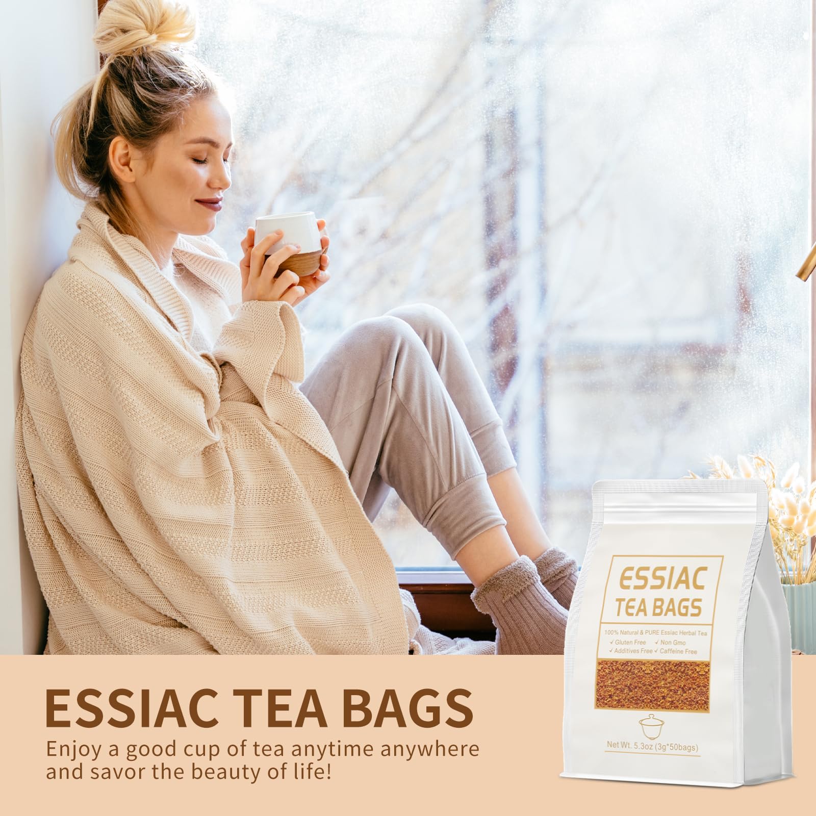 Ginger tea bags for digestive health