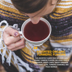 ginger tea infused with turmeric