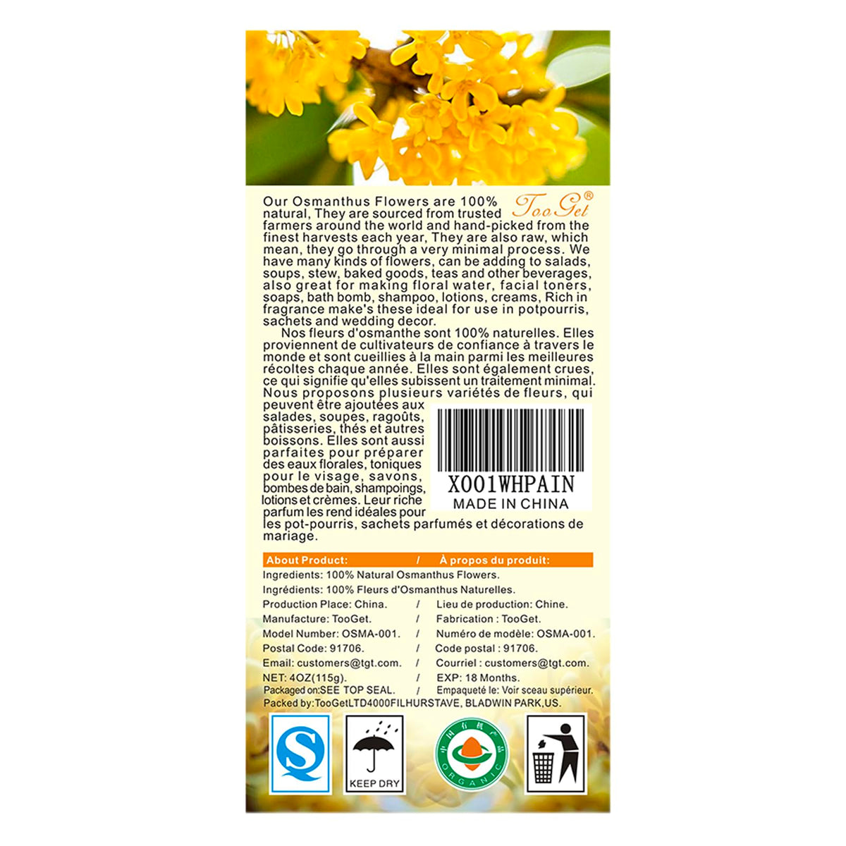 Ginger tea infusion with osmanthus flavor