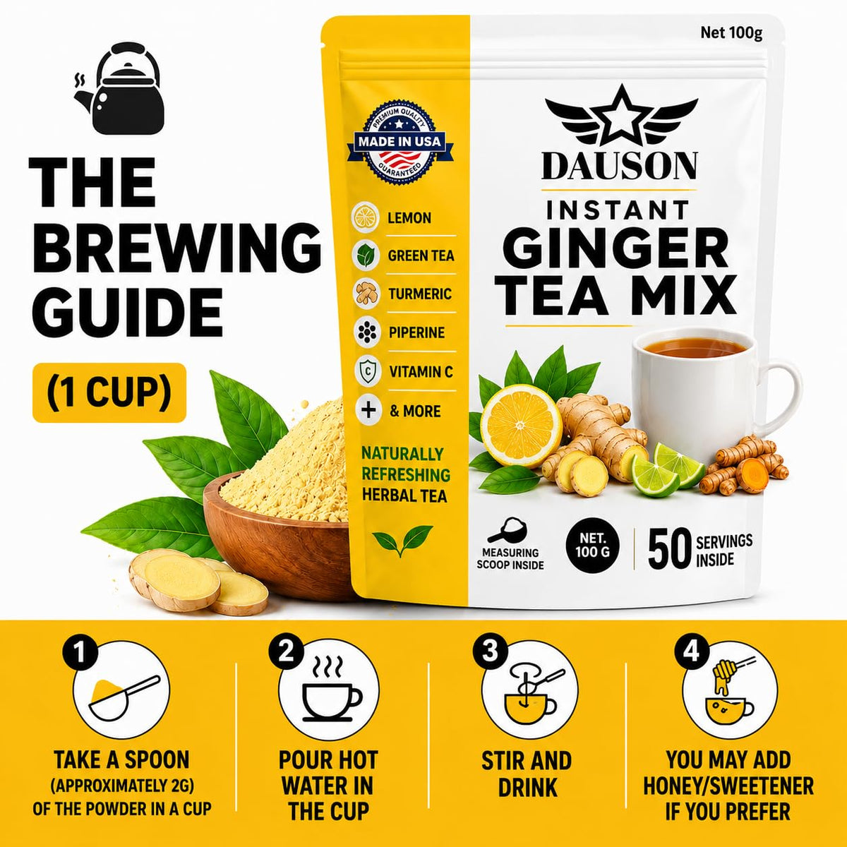 ginger tea powder for soothing digestion