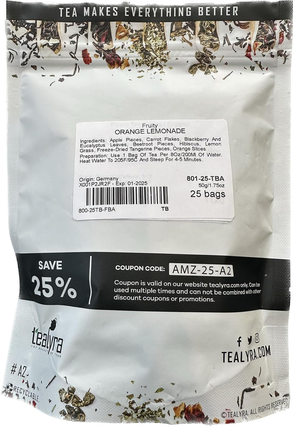 ginger tea with citrus flavour