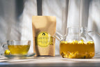ginger tea with dried flowers