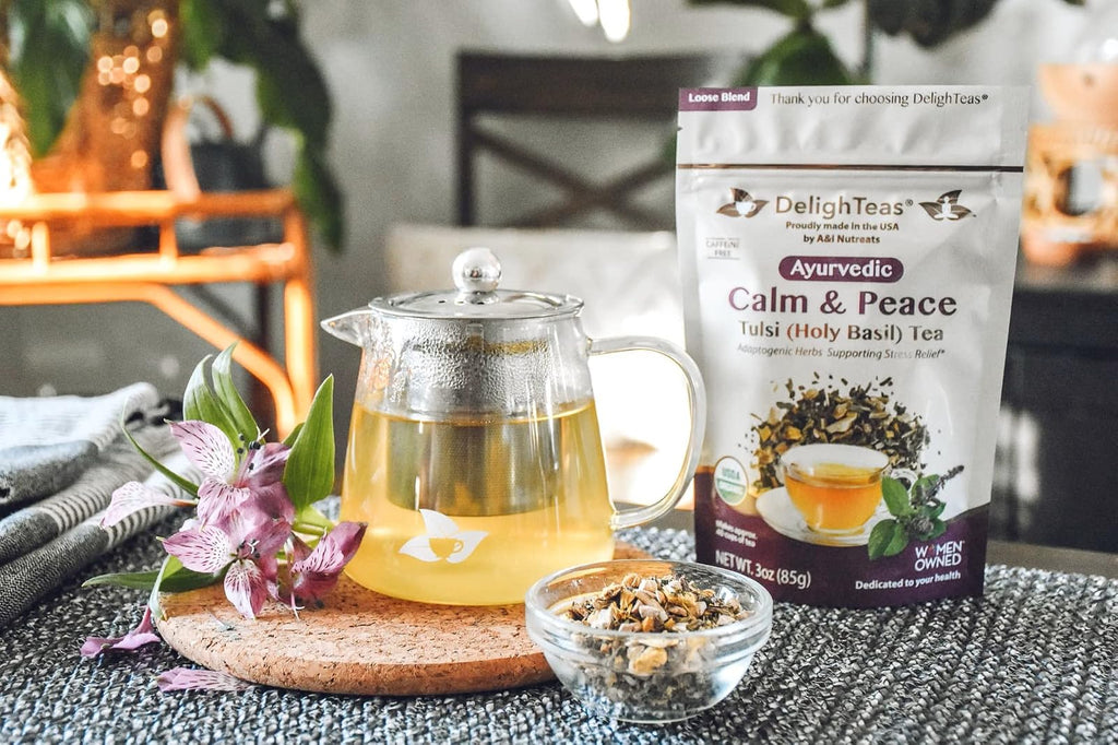 ginger tea with organic tulsi