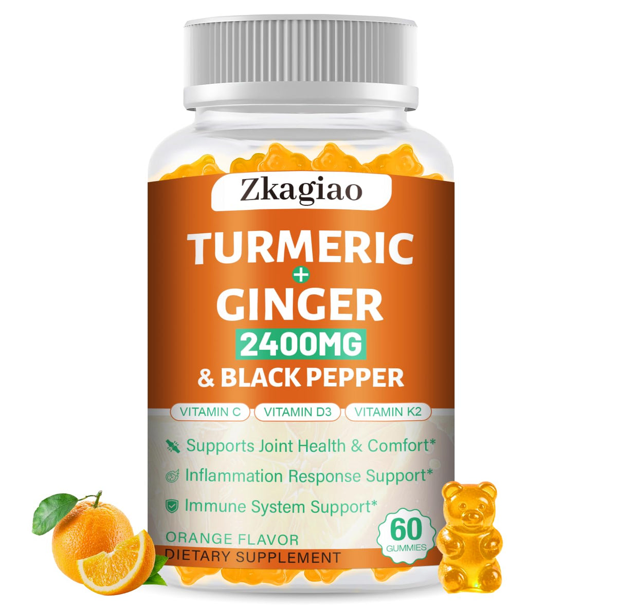 Ginger turmeric curcumin gummies for wellness
