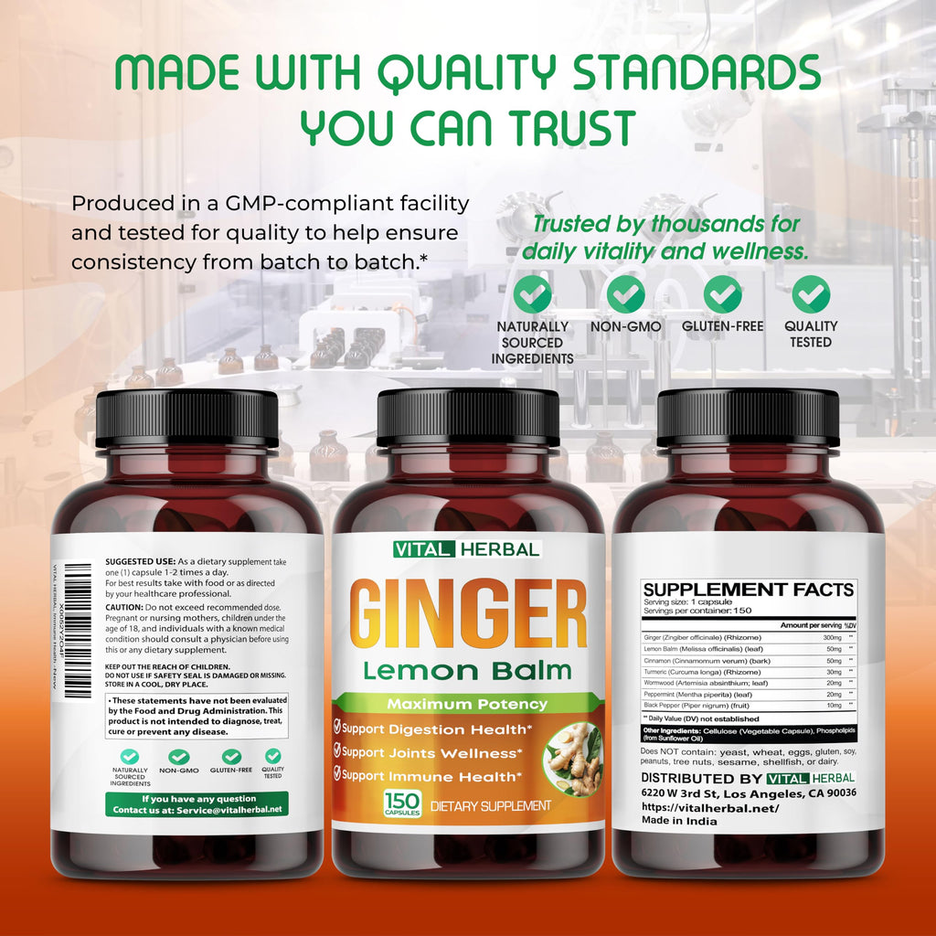 ginger with lemon balm extract
