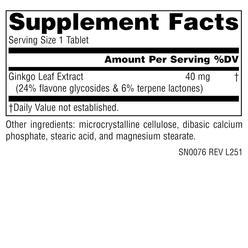 Ginkgo-24 40 mg cognitive support