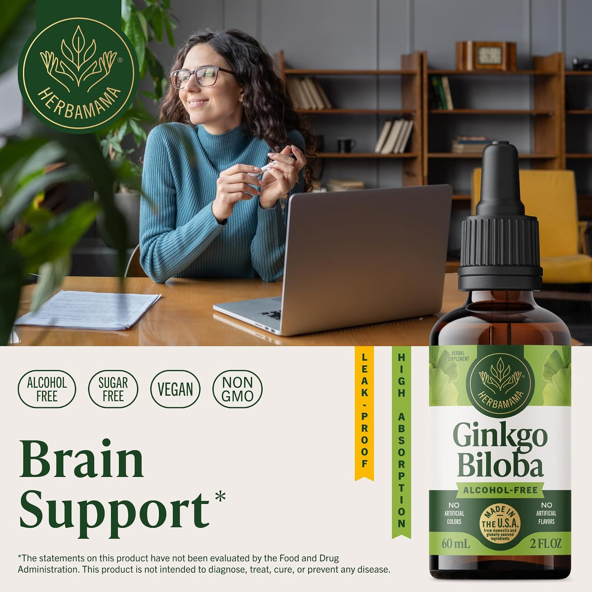 Ginkgo Biloba 500 mg herbal supplement