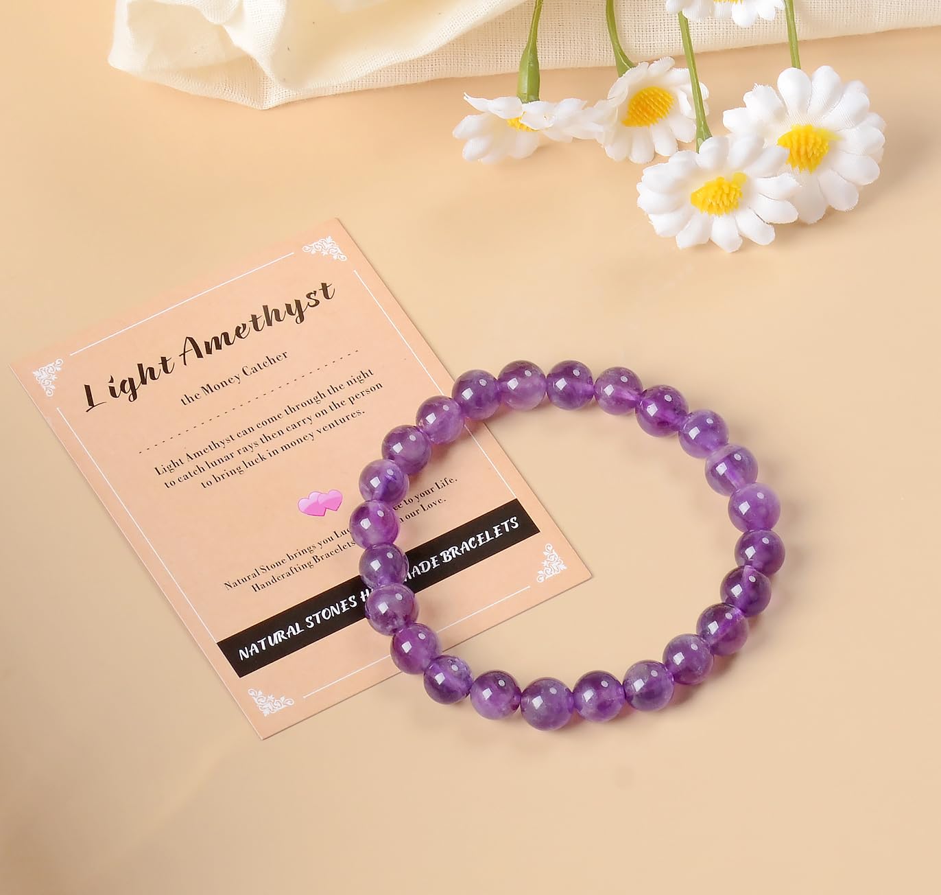 ginkgo biloba amethyst energy bracelet
