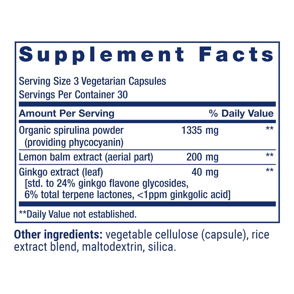 Ginkgo Biloba and spirulina blend