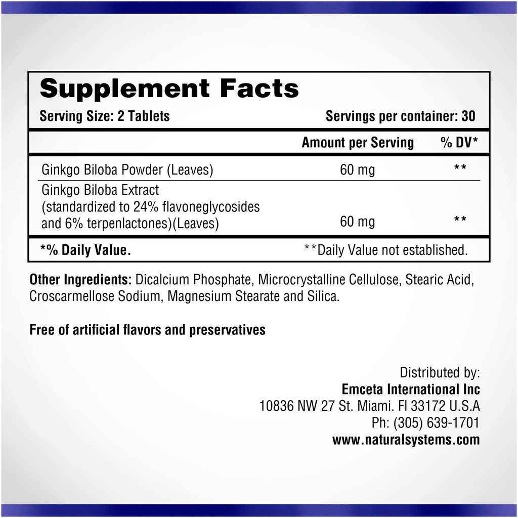 ginkgo biloba benefits for concentration