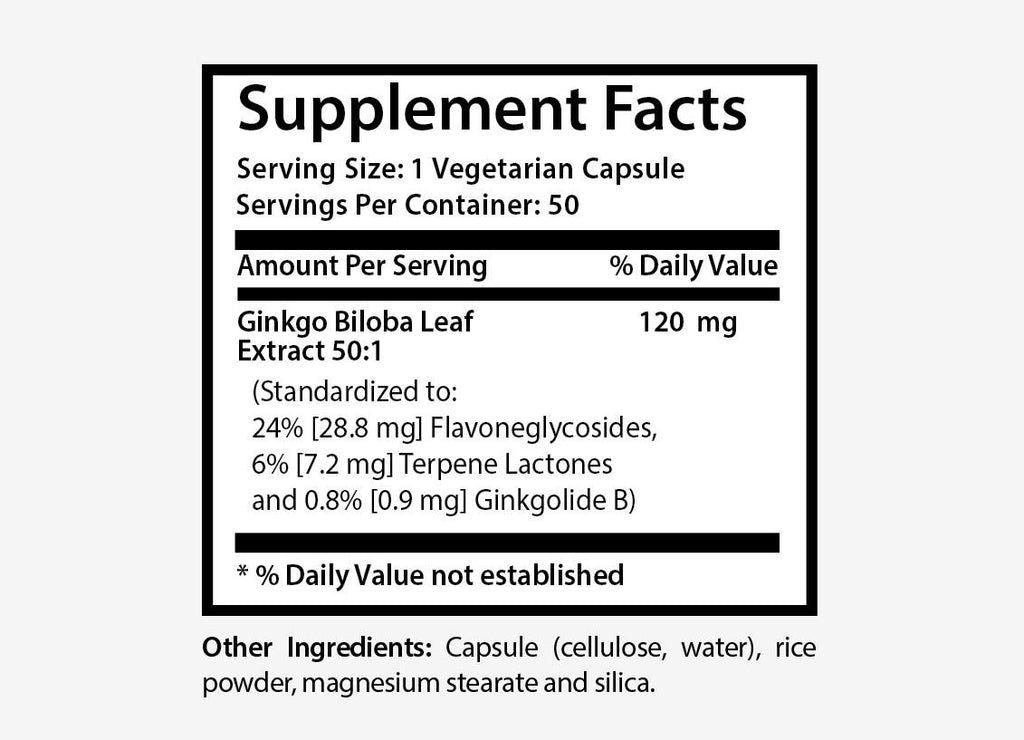 ginkgo biloba capsules for brain health