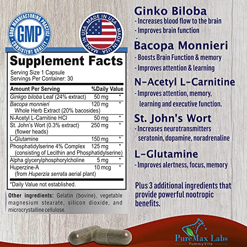 Ginkgo biloba capsules for cognitive health