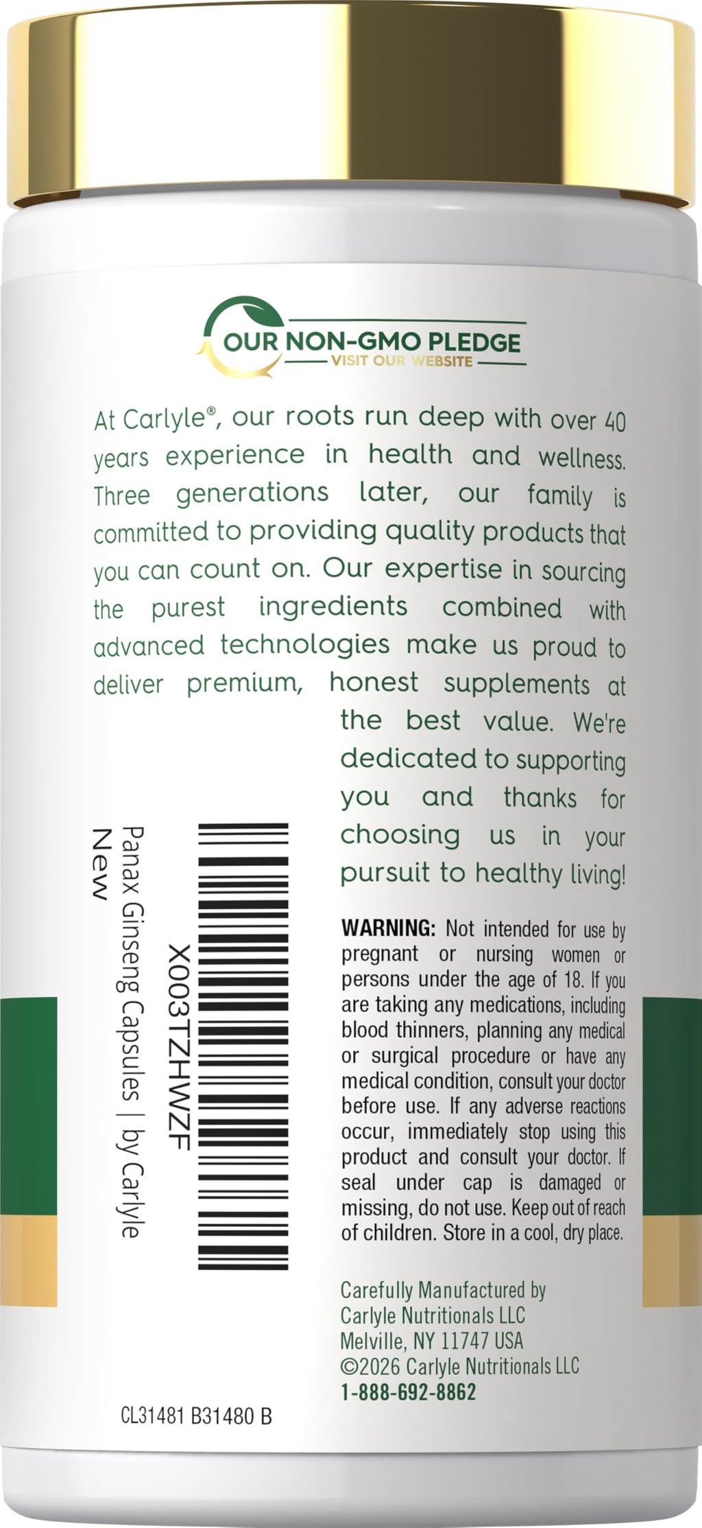 Ginkgo biloba capsules for cognitive health