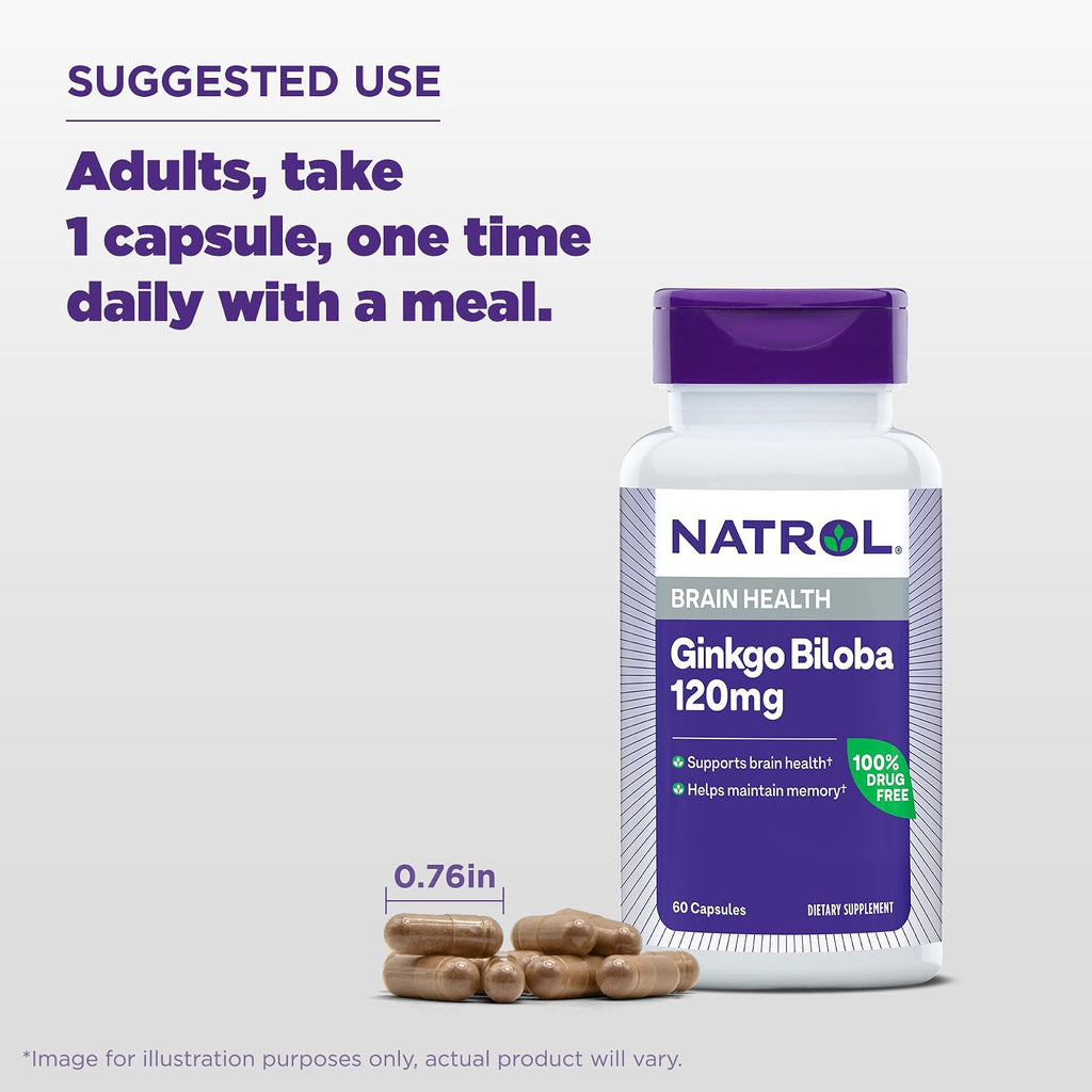 Ginkgo biloba capsules for cognitive support