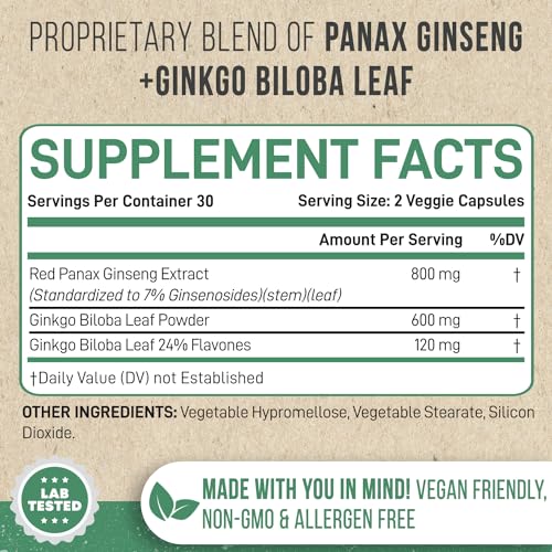 ginkgo biloba capsules for cognitive support